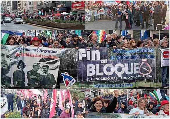 Argentinos marcham em solidariedade a Cuba - Radio Habana Cuba